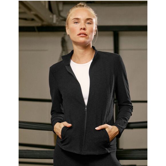 Beyond Yoga | Jackets & Coats | Beyond Yoga Spacedye On The Go Mock ...